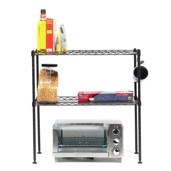 2 Tier Microwave Rack With Mat Maison Handal