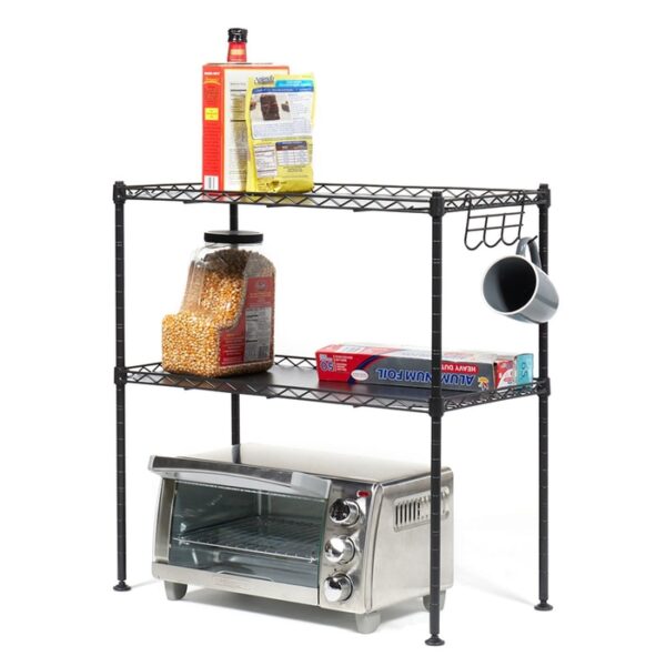 2 Tier Microwave Rack With Mat Maison Handal